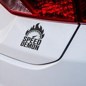 Speed Demon Car Decal Sticker – Flame Design Vinyl Sticker for Cars ...