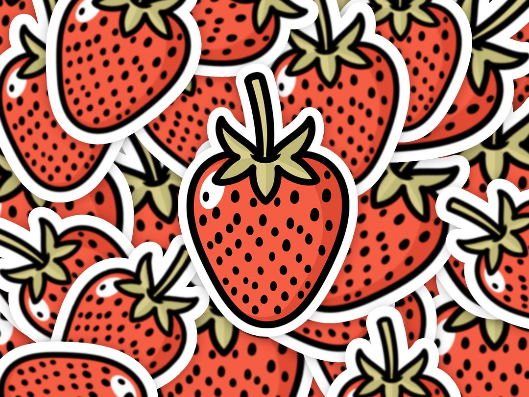 Fun Strawberry Sticker Pack for Kids: Perfect for Notebooks, Laptops ...