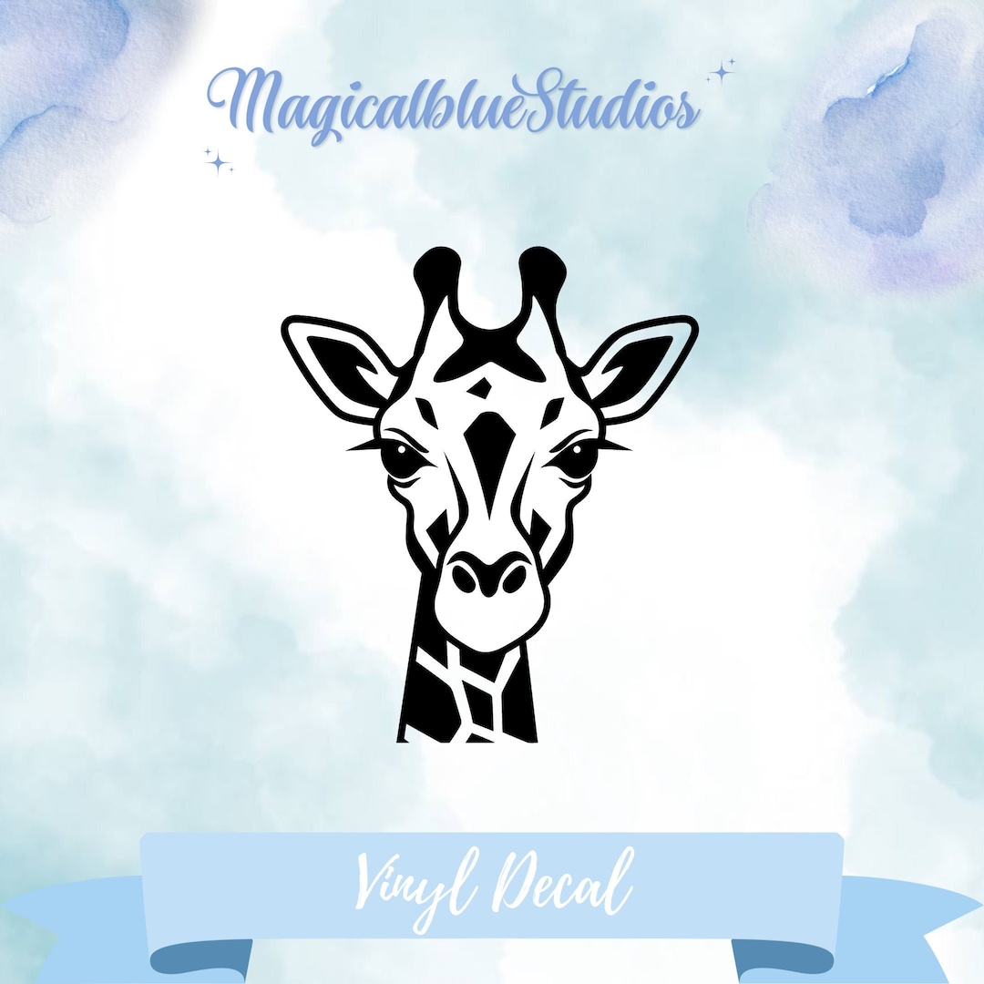 Giraffe Head Vinyl Decal: Safari Car, Laptop, Wall Art Sticker - Etsy
