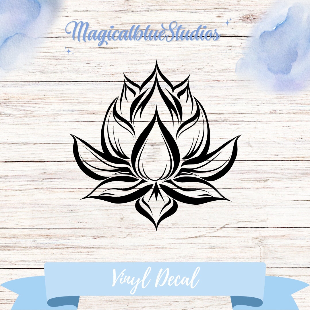 Lotus Flower Vinyl Decal Sticker Waterproof Durable - Etsy