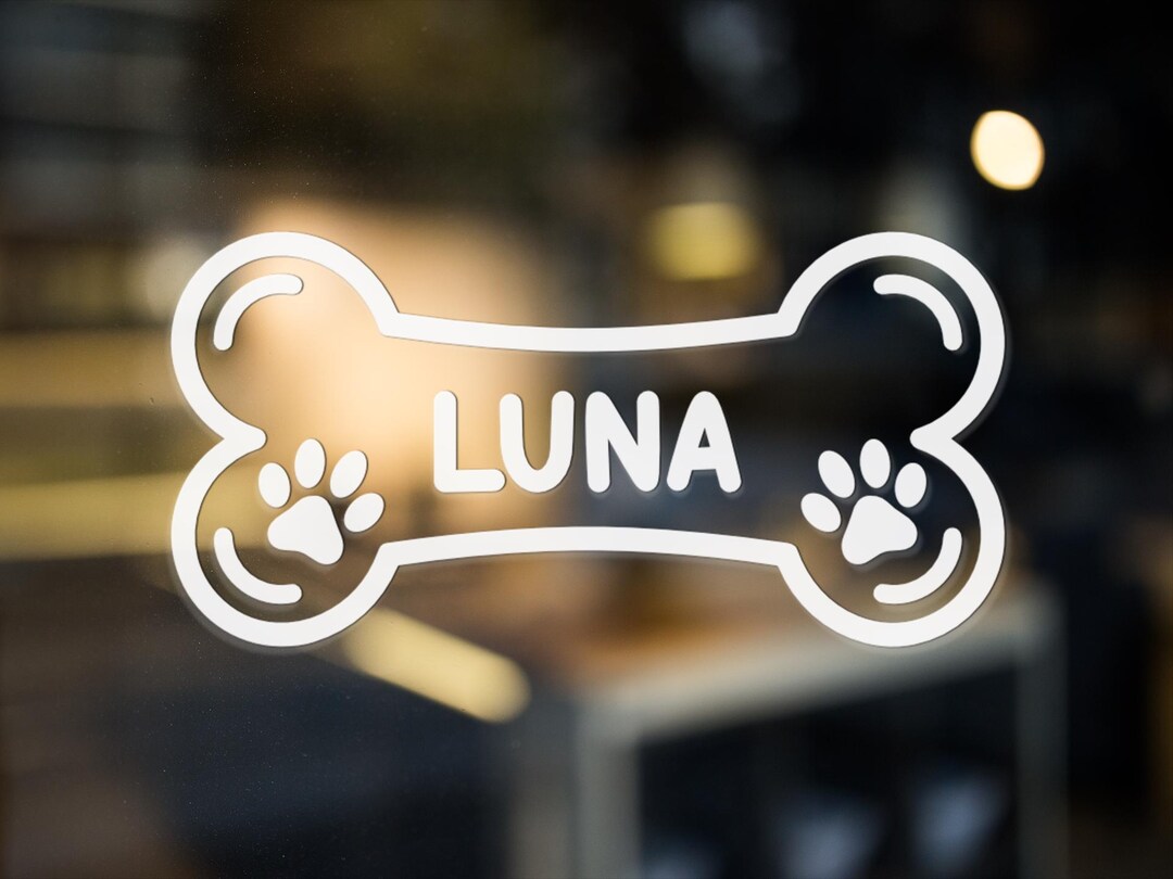 Personalized Dog-bone Vinyl Decal Custom Pet Name Sticker for Car ...
