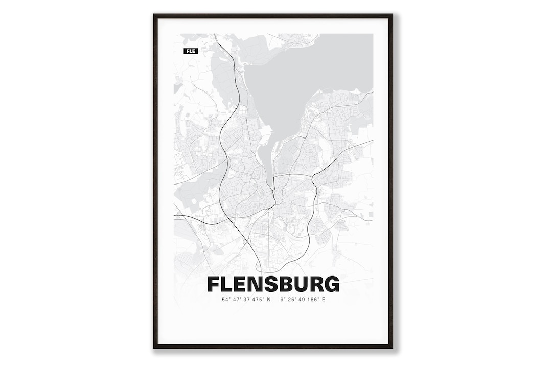 Flensburg City Map / City Map | Premium Poster | Free Shipping ...