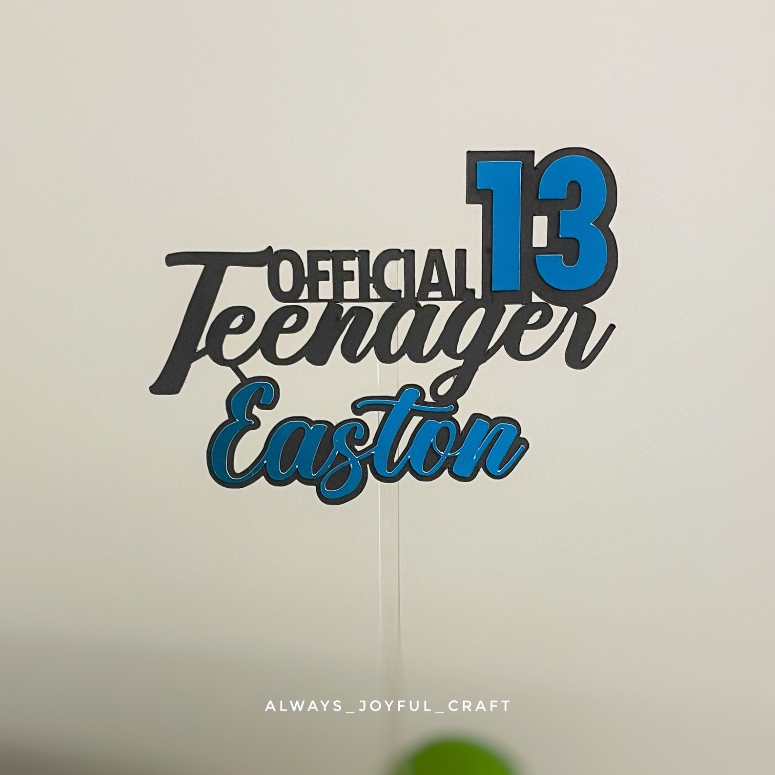 Official Teenager/ Cake Topper/ 13th Birthday Topper/ Teenager/ 13 ...
