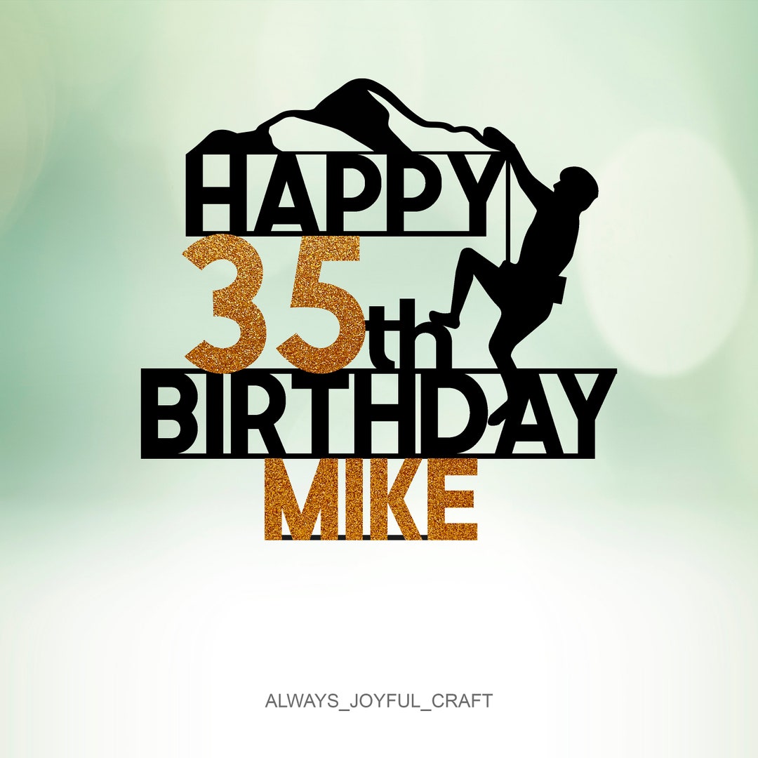 Climber Cake Topper/ Climbing/ Personalize Topper/ Birthday Cake Topper ...