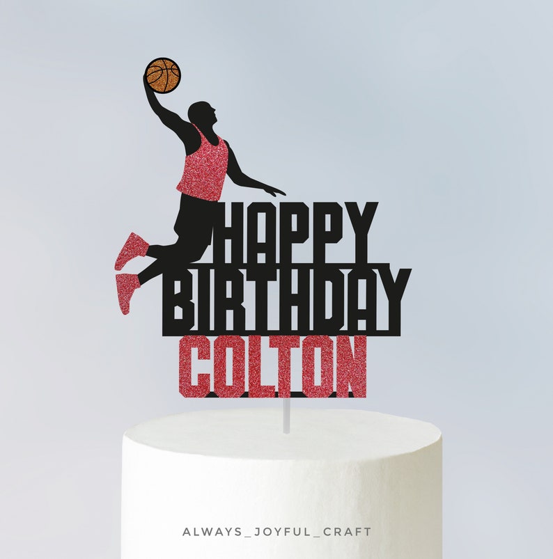 Basketball Cake Topper/personalize Topper/ Birthday Cake - Etsy
