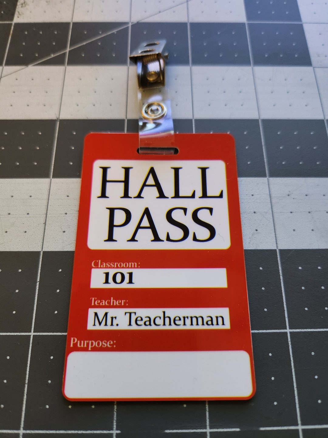 Hall Pass Lanyard Clip On - Etsy