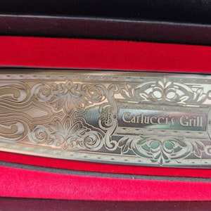 Ornate Custom Etched Chefs Knife / Personalized Knife / Kitchen Knife ...