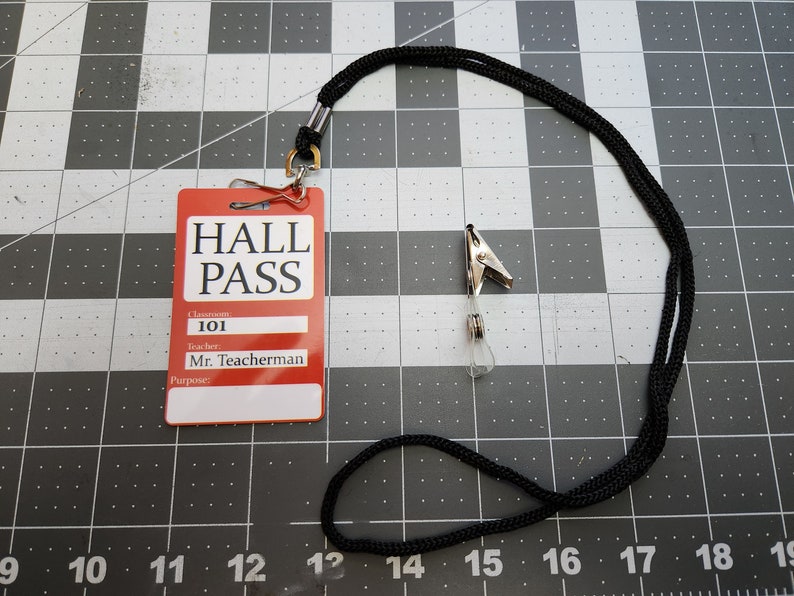 Hall Pass Lanyard Clip On - Etsy