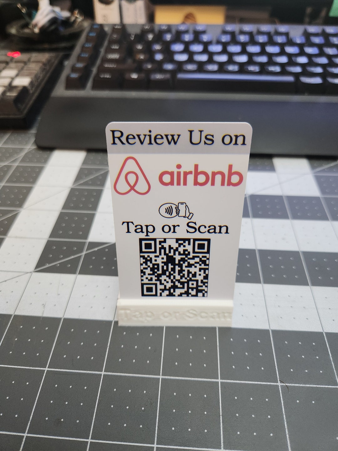 NFC / QR Code Review Us on Airbnb Card - Etsy