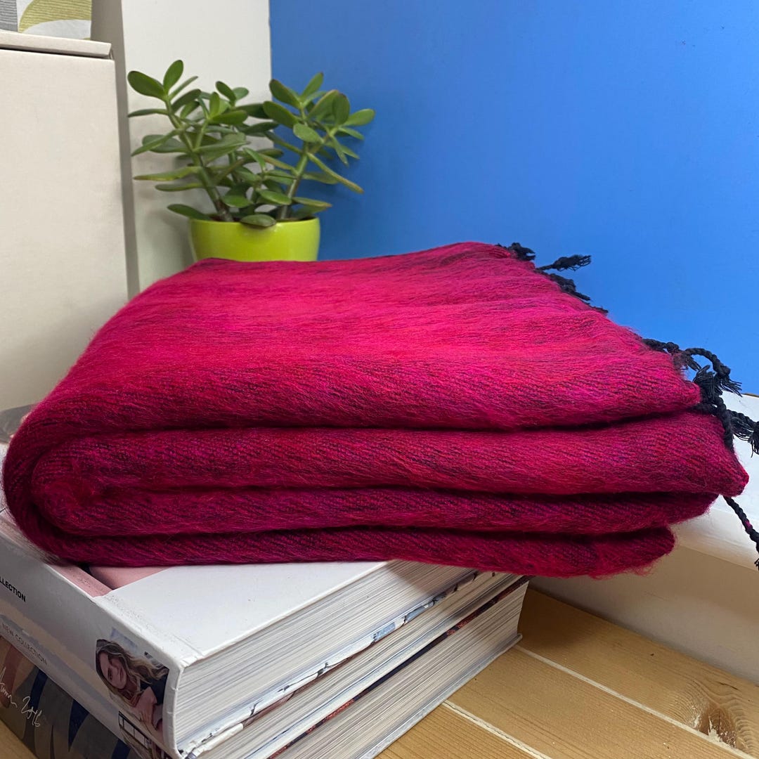 Hand-loomed Yak Wool Blend Throw: Himalayan Travel Blanket - Etsy