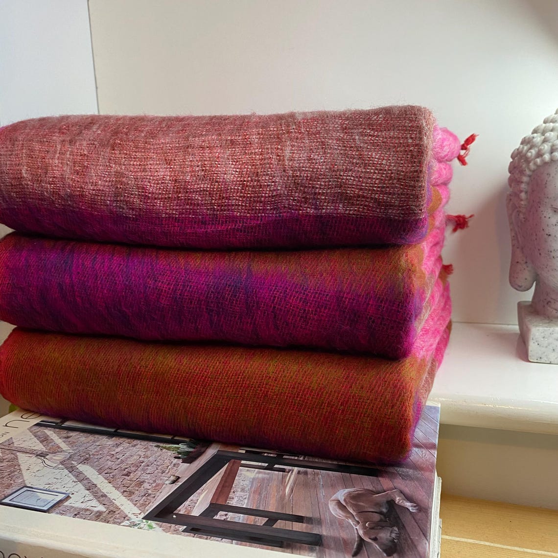 Yak Wool Blanket/ Living Room Throw /sofa Throw /travel Throw/ Rug Camping Wrap / Meditation Out ...