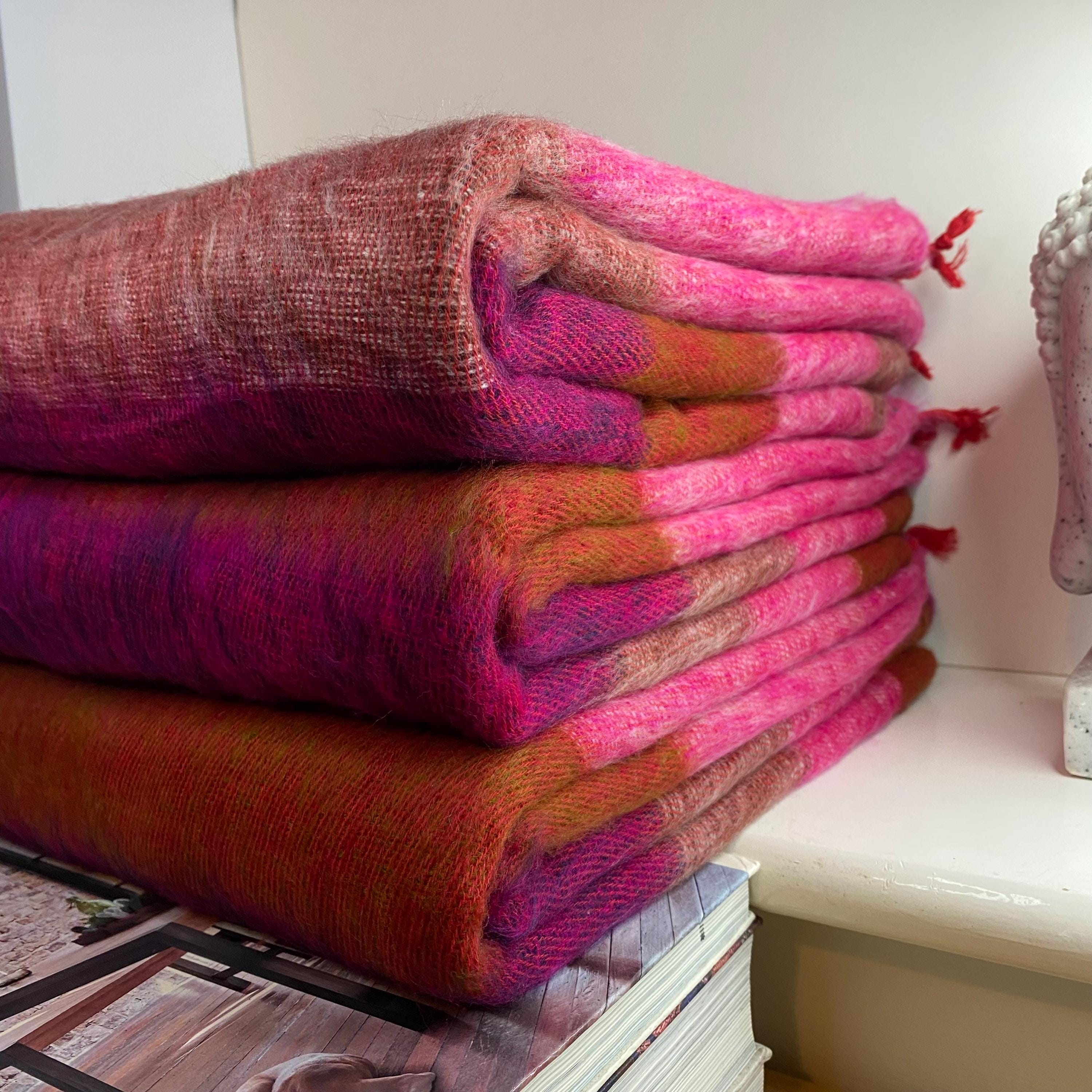 Yak Wool Blanket/ Living Room Throw /sofa Throw /travel Throw/ Rug Camping Wrap / Meditation Out ...