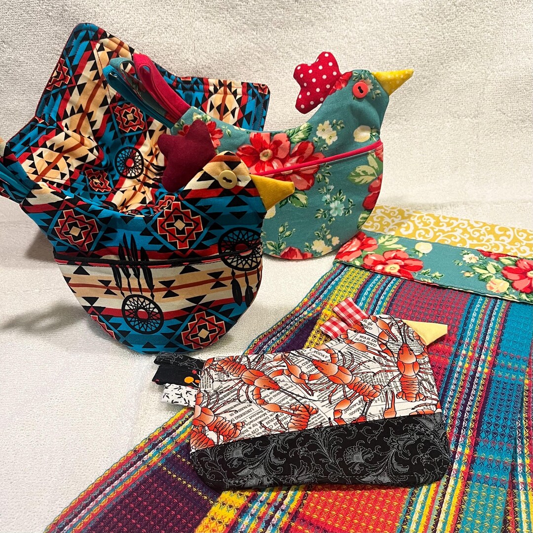 Chicken Potholders, Chicken Oven Mitts, Novelty Potholder, Kitchen ...