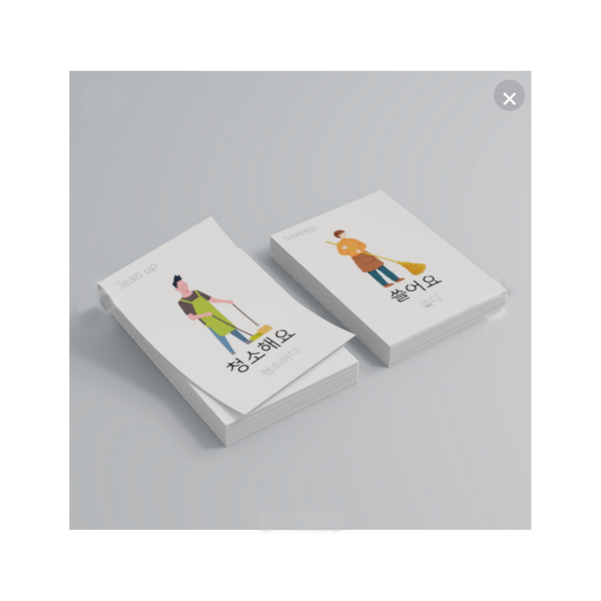 Korean Flashcards Verbs 100 (printable/digital Download) / Study Korean ...