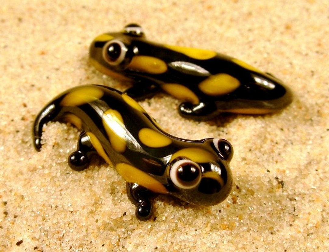 Cute Fire Salamander - Glass Animal / Figurine, Size Approx. 20 Mm ...