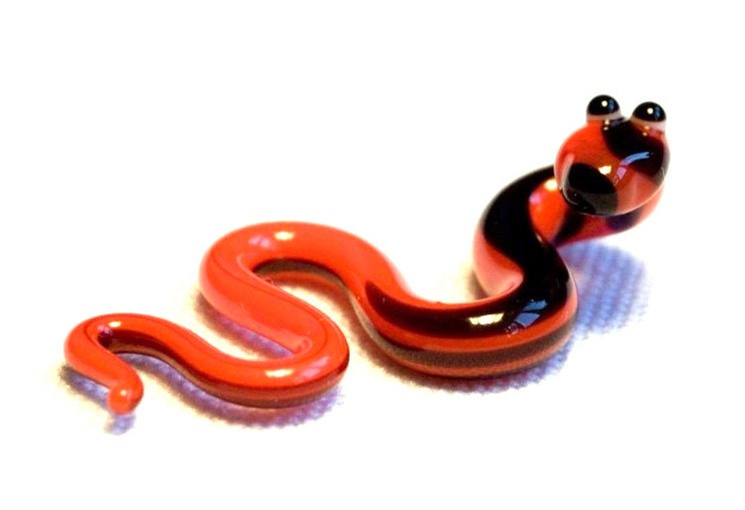 Multicolored Snake - Glass Animal / Figurine, Size Approx. 28x15x8 Mm ...