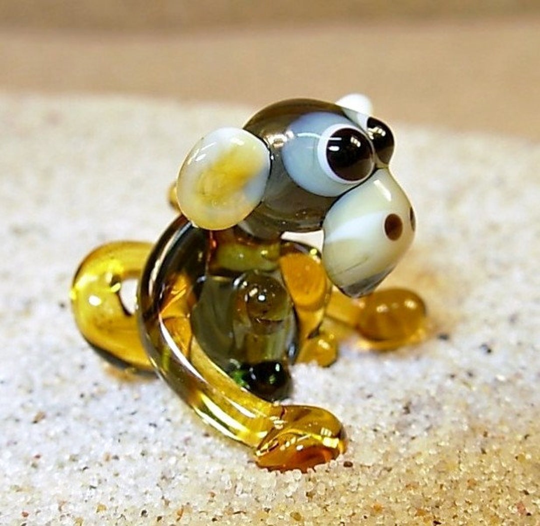 Monkey - Glass Animal / Figurine, Size Approx. 14x14x14 Mm, Price for 1 ...