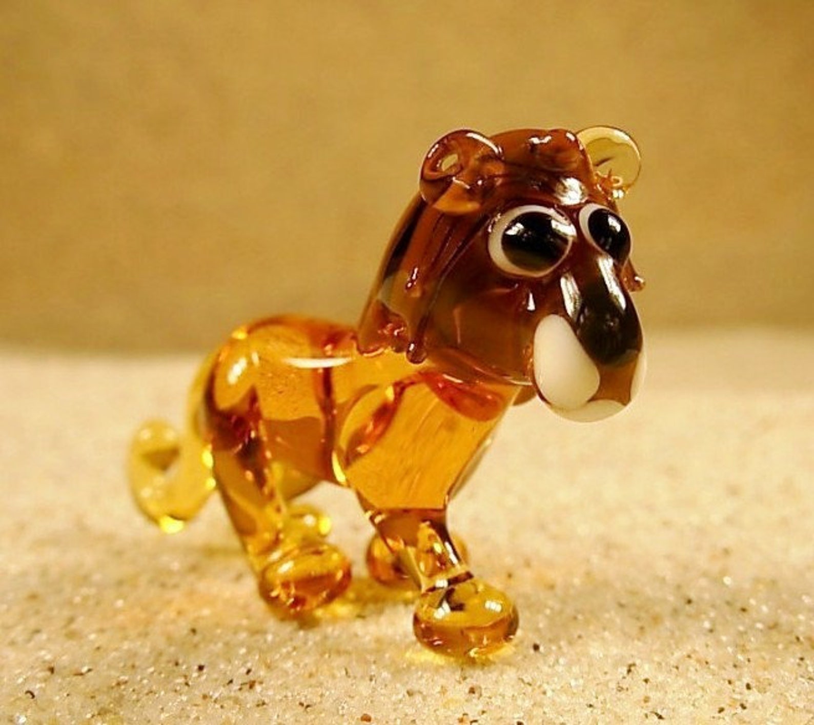 Standing Lion Glass Animal / Figurine Size Approx. 27x15x9 - Etsy