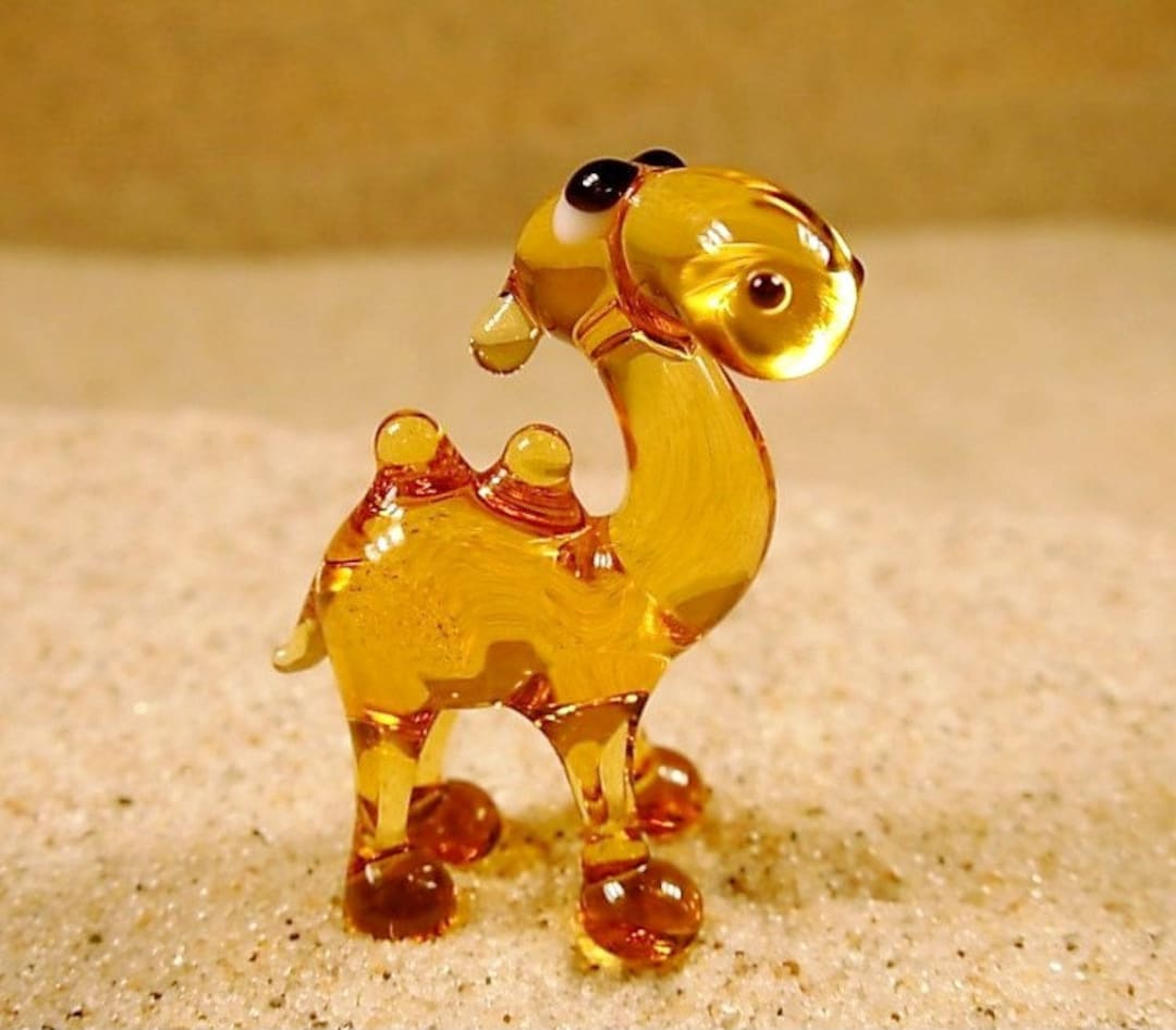 Bactrian Camel - Glass Animal / Figurine, Size Approx. 22x14x10 Mm ...