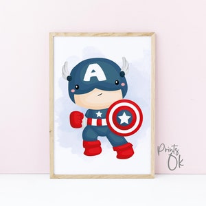 Set 8 Avengers Marvel Nursery Wall Art, Avengers Printable Decor ...
