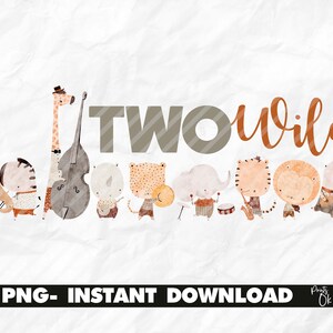 Two Wild Png, Two Wild Neutral Birthday, Two Wild Baby Safari Animals ...