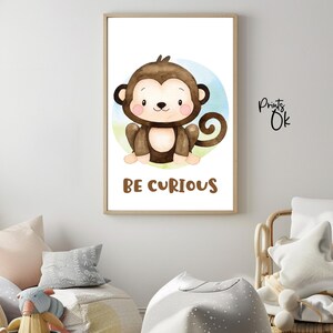Safari Nursery Wall Art, Set of 6 Printables, Jungle Theme Baby ...