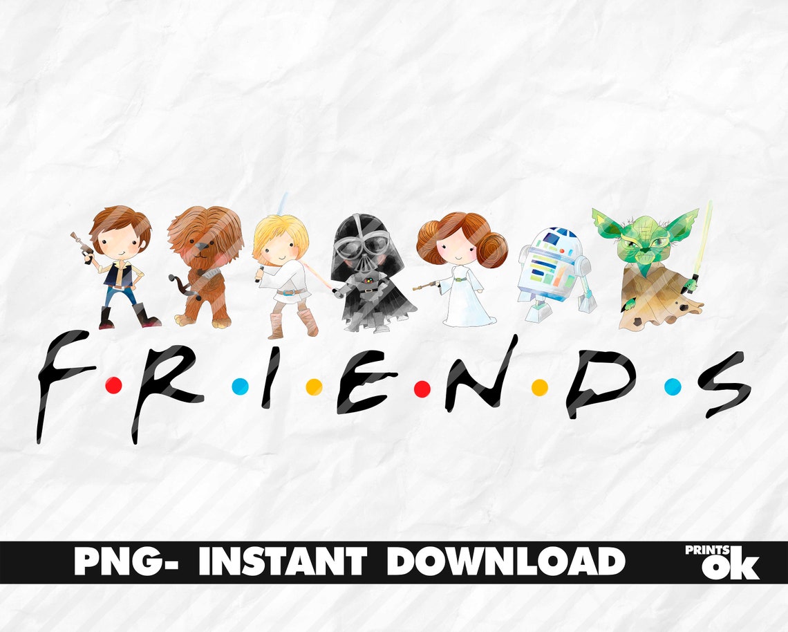 Star Wars Friends Printables PNG File Star Wars File - Etsy