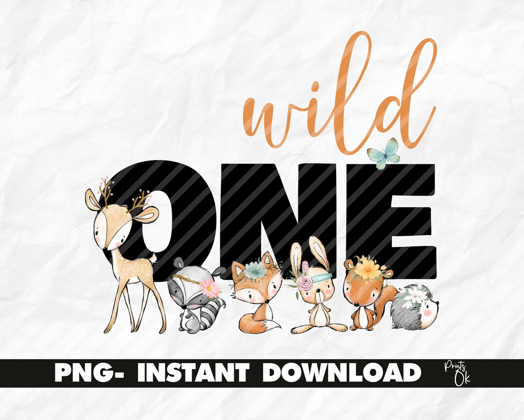 Wild One Png, Wild One File Sublimation, Woodland Kids Png, Forest ...