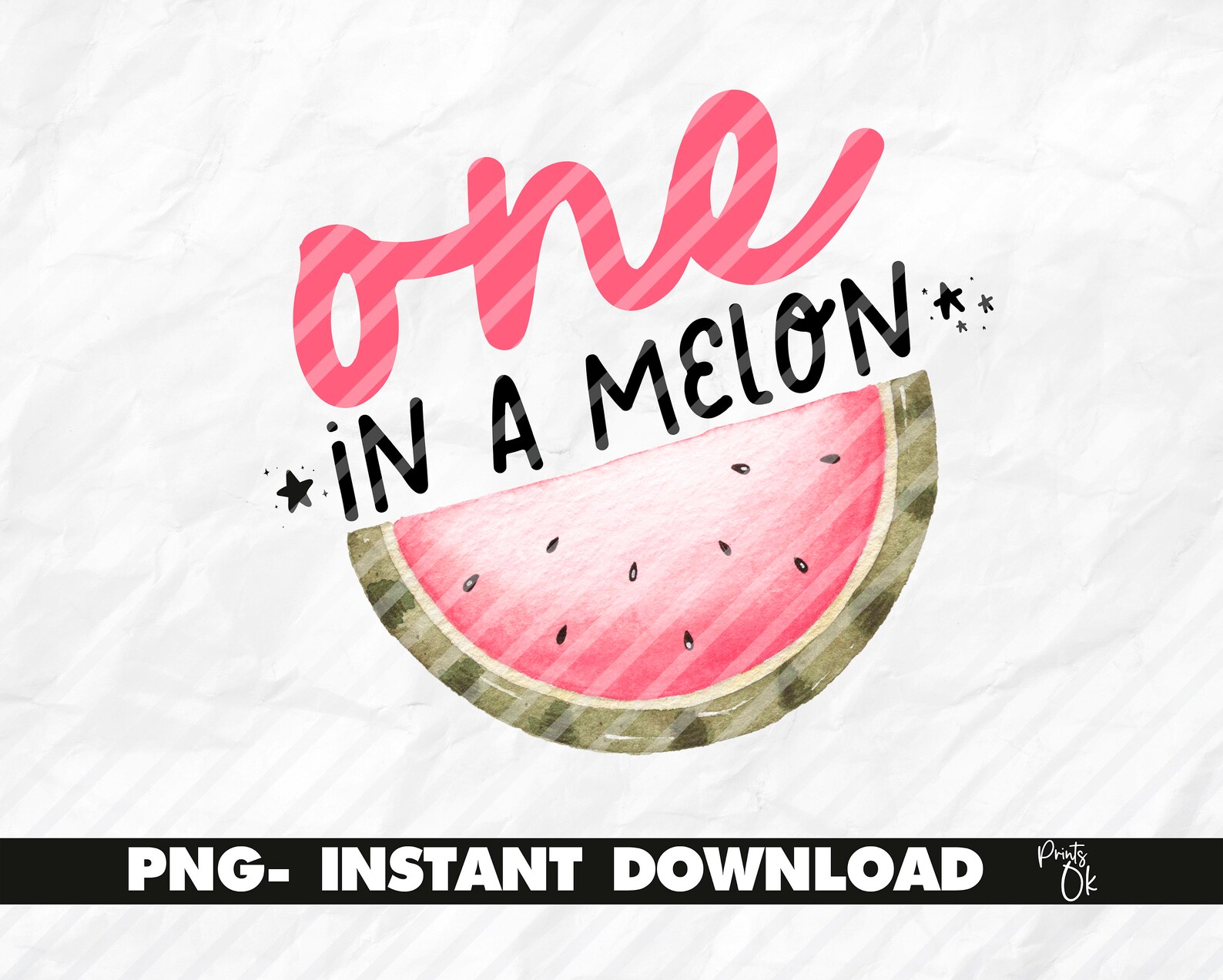 One in a Melon PNG 1st First Birthday Party PNG Watermelon | Etsy