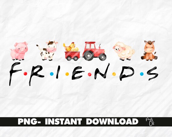 Farm Friends PNG Animals Watercolor Printables Baby Farm | Etsy