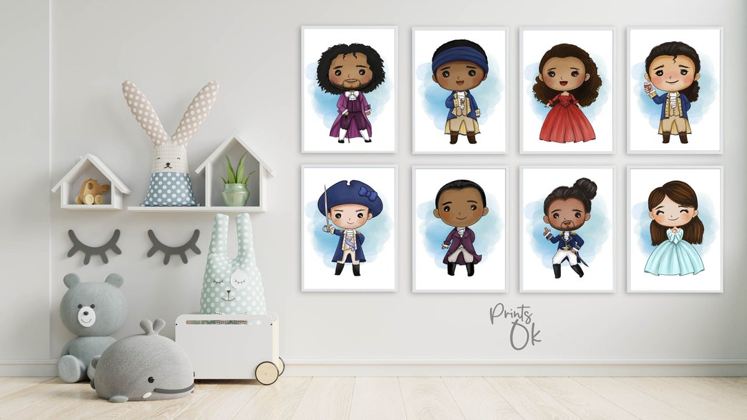 Hamilton Nursery Prints, Set of 8 Prints, Hamilton Poster Download ...