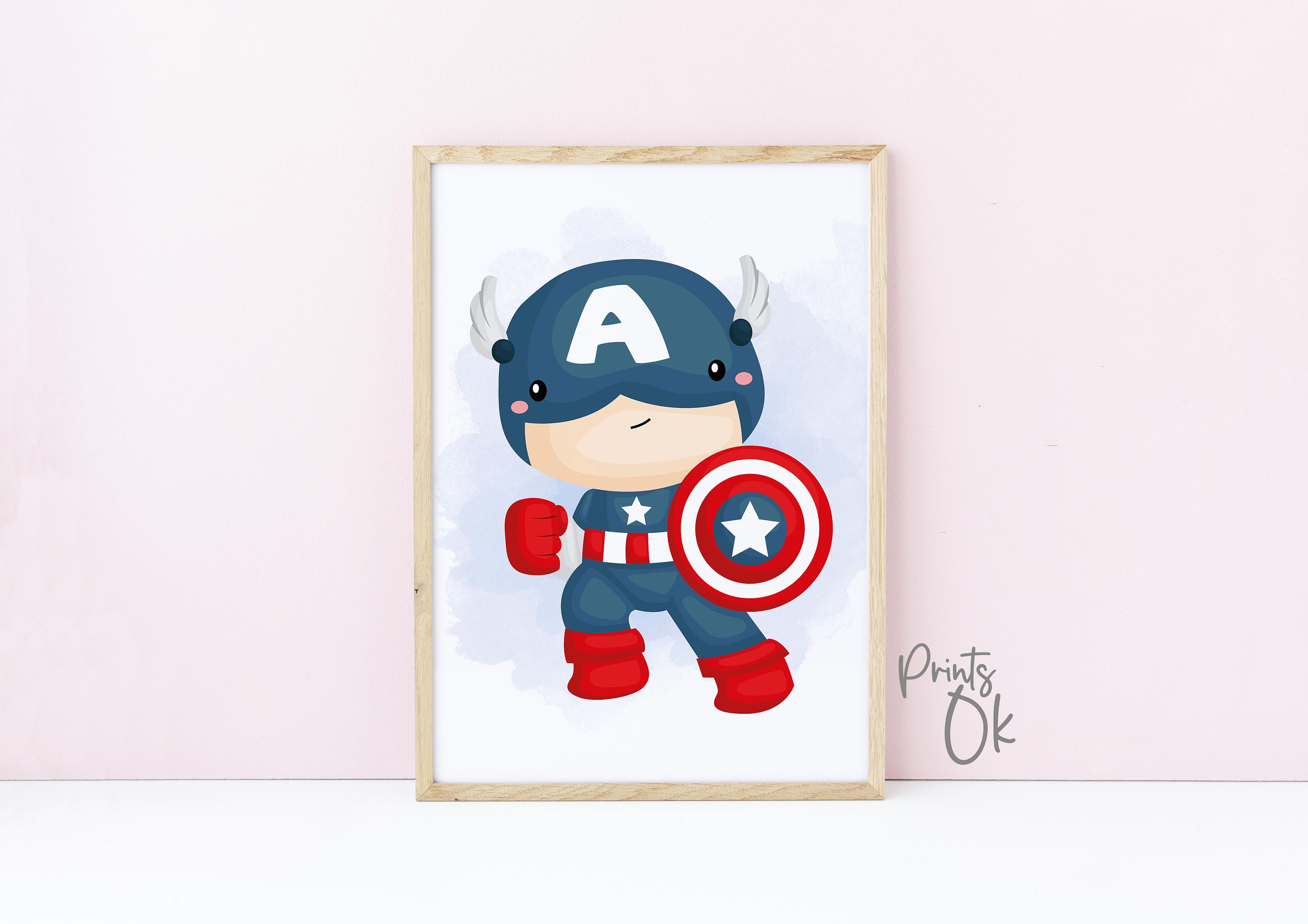 Set 6 Avengers Marvel Nursery Prints Superhero Wall Art - Etsy
