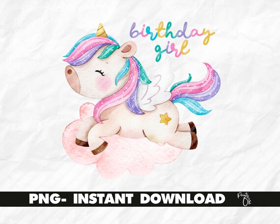 Unicorn Sublimation PNG Unicorn Printable Unicorn Birthday - Etsy