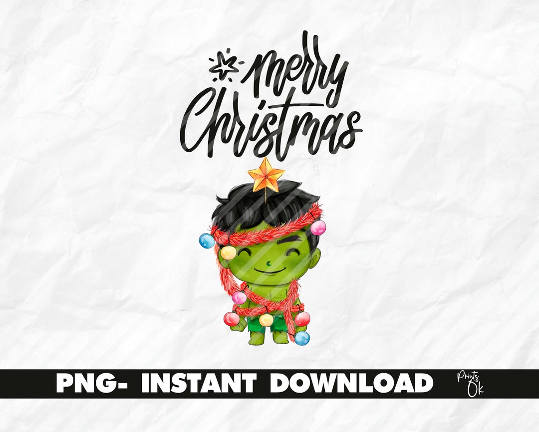 Hulk Xmas PNG, Hulk Merry Christmas Sublimation, Superhero Prints, Hero ...