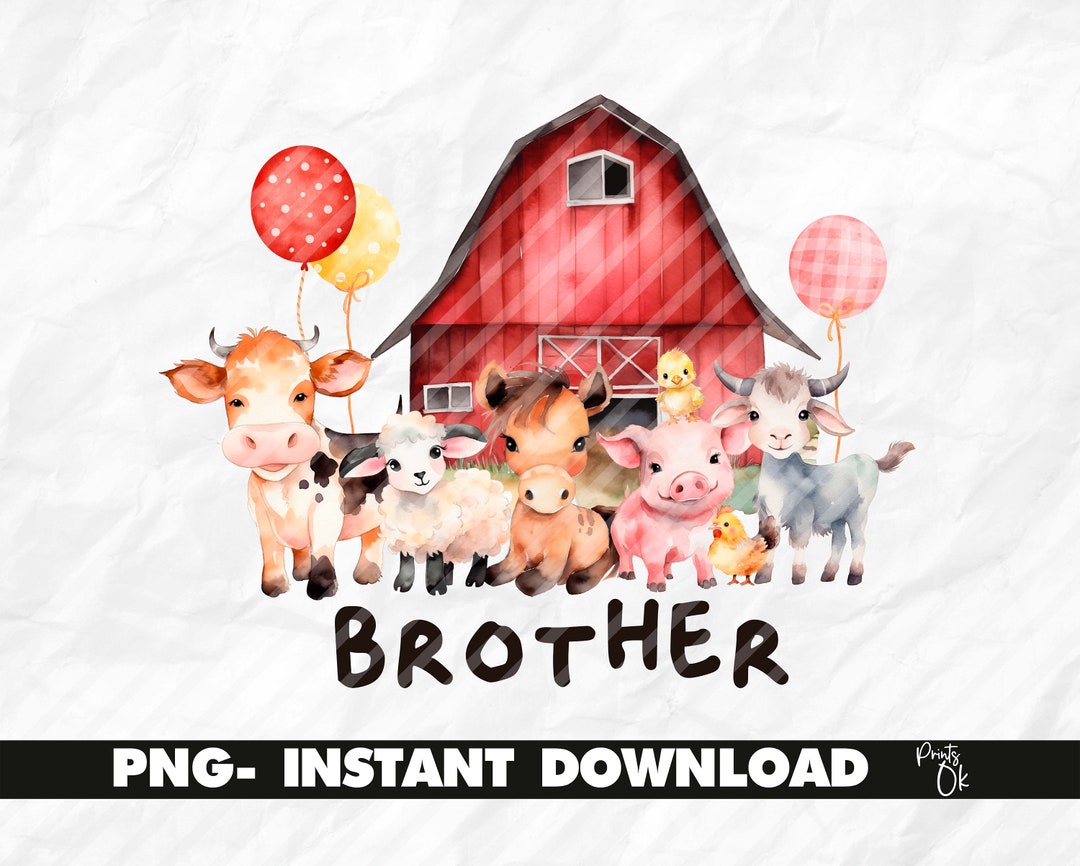 Brother Farm Animals PNG, Brother Farm Design Printable, PNG ...