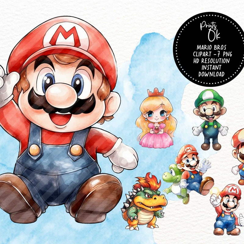 Mario Printables - Etsy