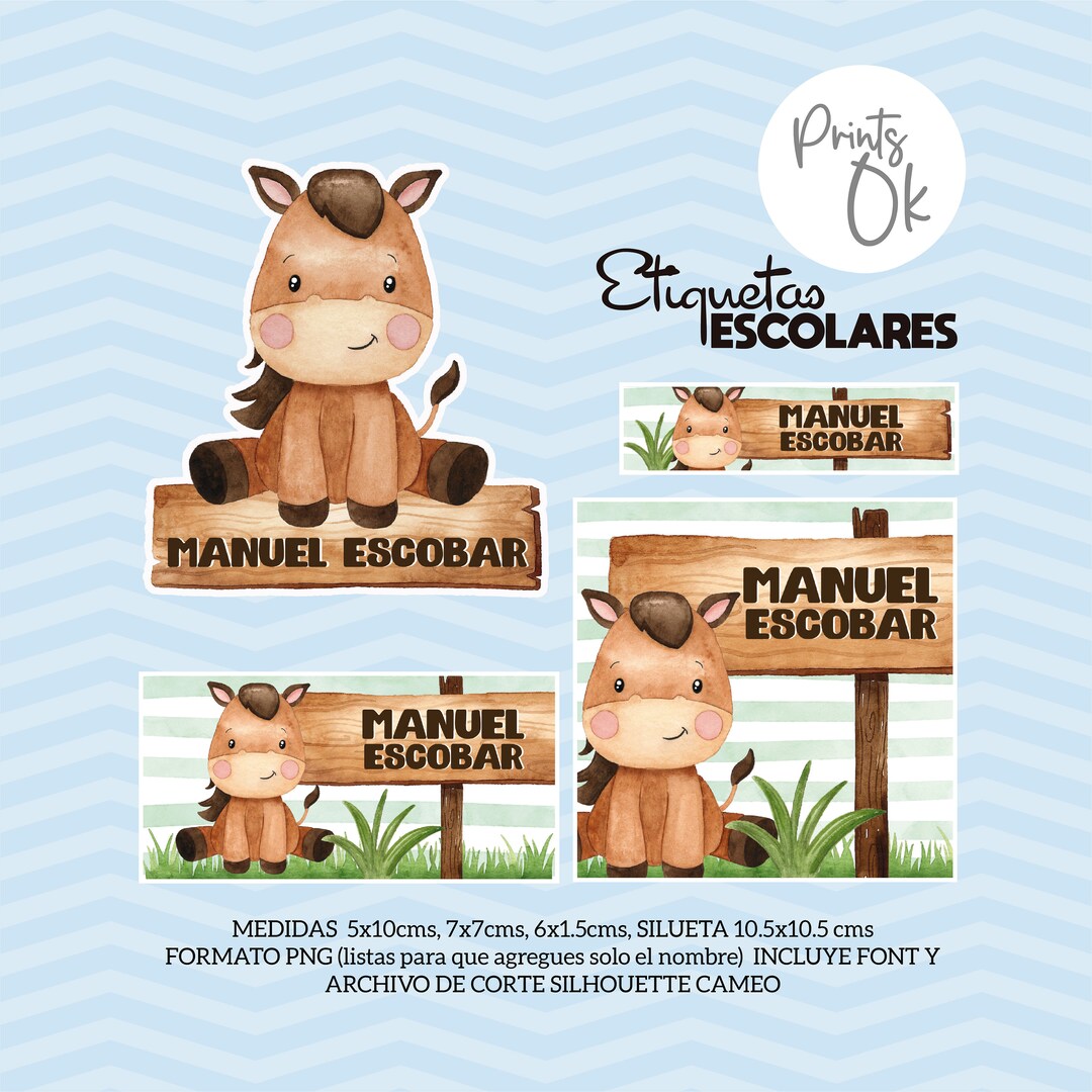 Label School Donkey Printables, Stickers Notebooks Printables, Labels ...