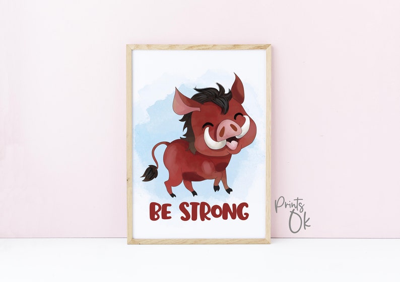 Set 6 the Lion Be Brave Nursery Wall Art King Be Strong Kids | Etsy