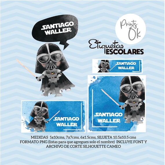 Star Wars Label School Edit Name Label School Editable Edit - Etsy