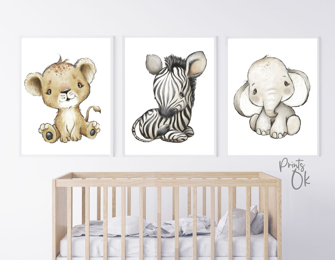 Baby African Animals Printables, African Animals Nursery Decor, Nursery ...
