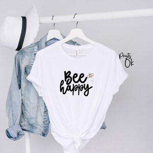 Bee Happy PNG, File for Sublimation Printable, Happines PNG, T-shirt ...