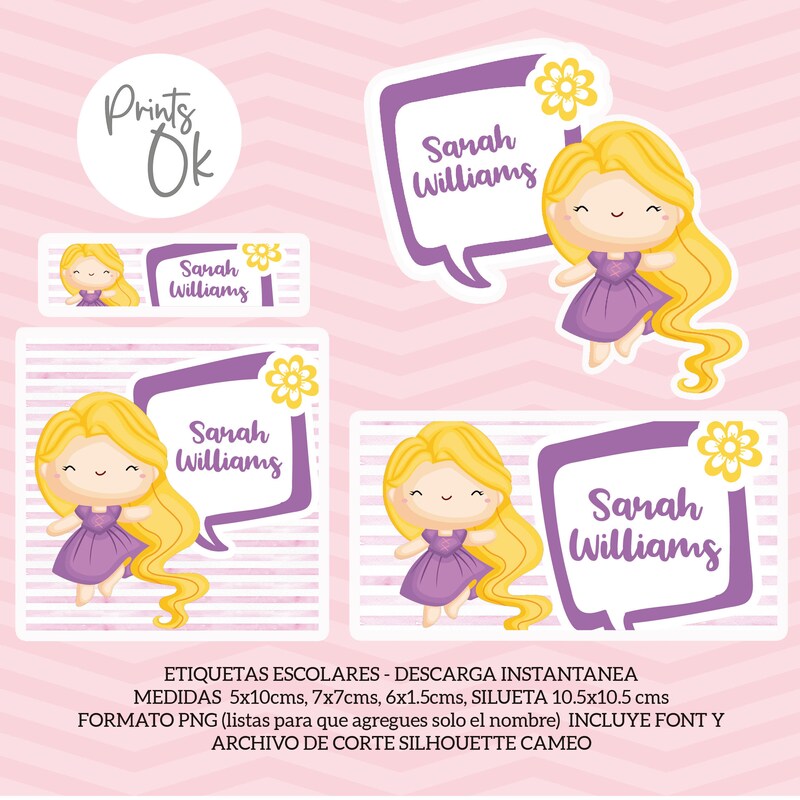 Princess Labels - Etsy