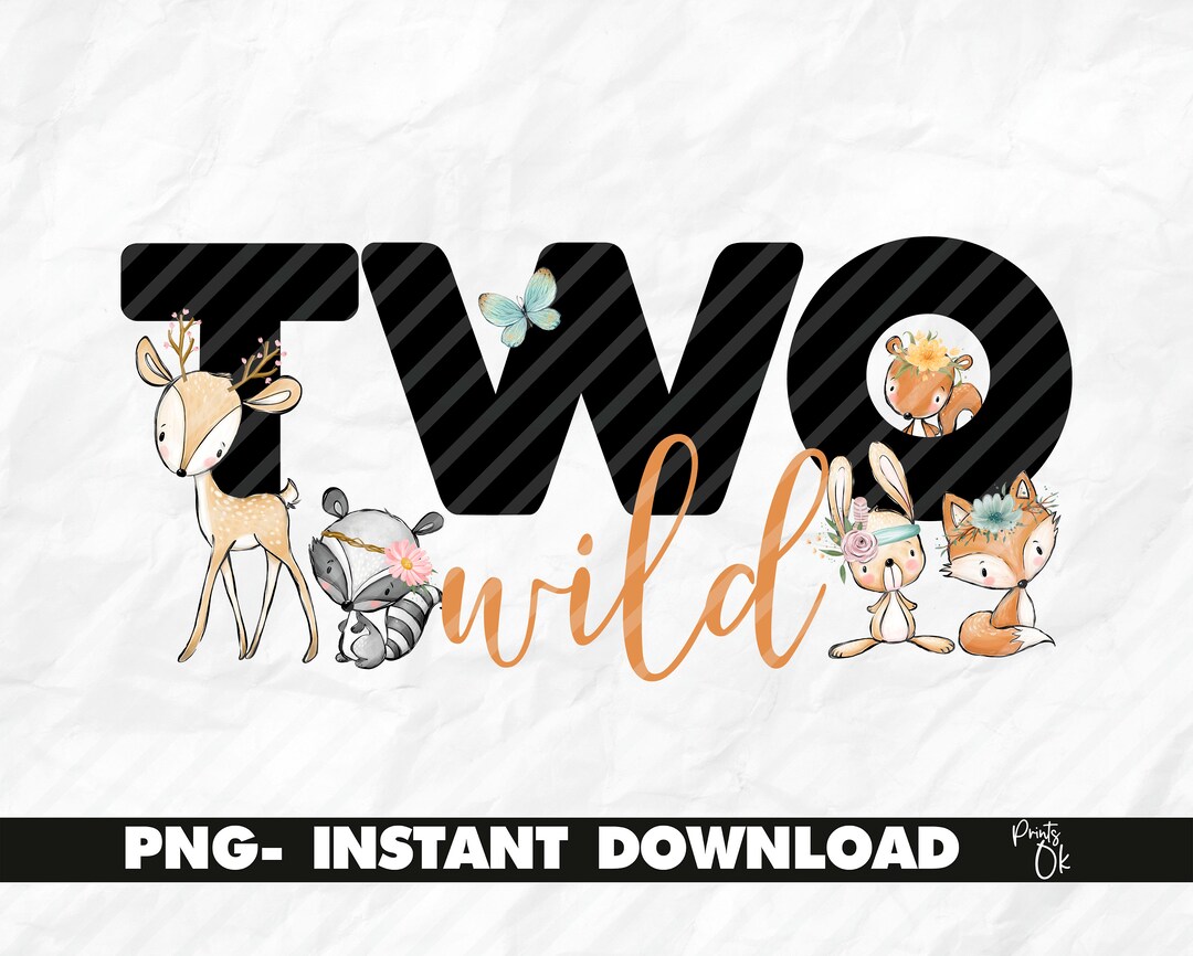 Two Wild Birthday Png, Two Wild File Sublimation, 2nd Second Birthday ...