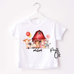 Farm Mom Shirt PNG, Birthday Party, Farm Banner PNG, Mom Birthday ...