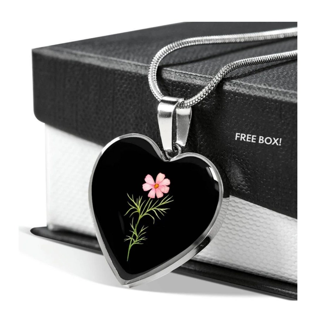 October Birth Flower Necklace Birth Month October Floral - Etsy