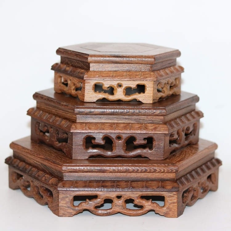 Vase Base , Wooden Vase Stand, Wood Carving Vase Stand, Flower Pot ...