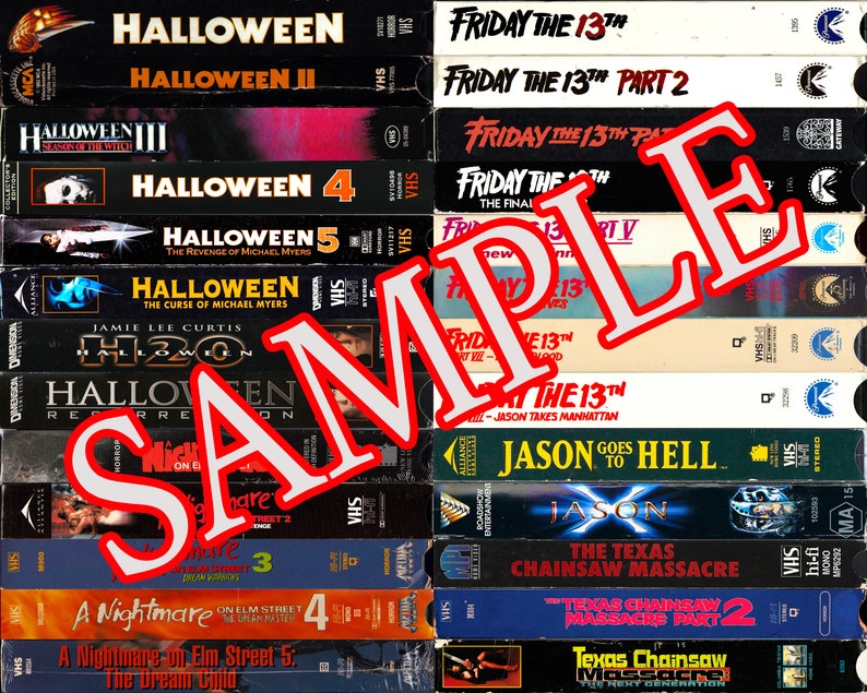 Mixed Classic Horror Vhs Stack 8 X 10 Print - Etsy