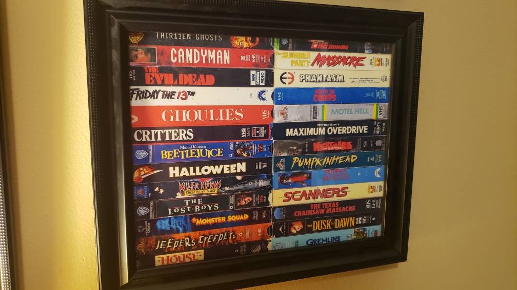 8 X 10 Mixed Vhs Spine Stack Art Print Featuring 33 Vhs Spines - Etsy