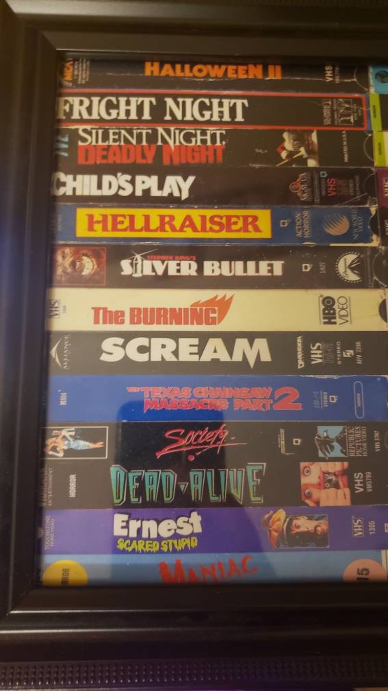 8 X 10 Mixed Vhs Spine Stack Art Print Featuring 33 Vhs Spines - Etsy