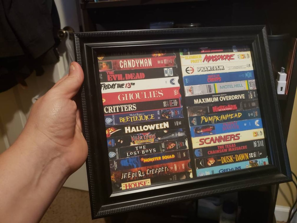 8 X 10 Mixed Vhs Spine Stack Art Print Featuring 33 Vhs Spines Etsy
